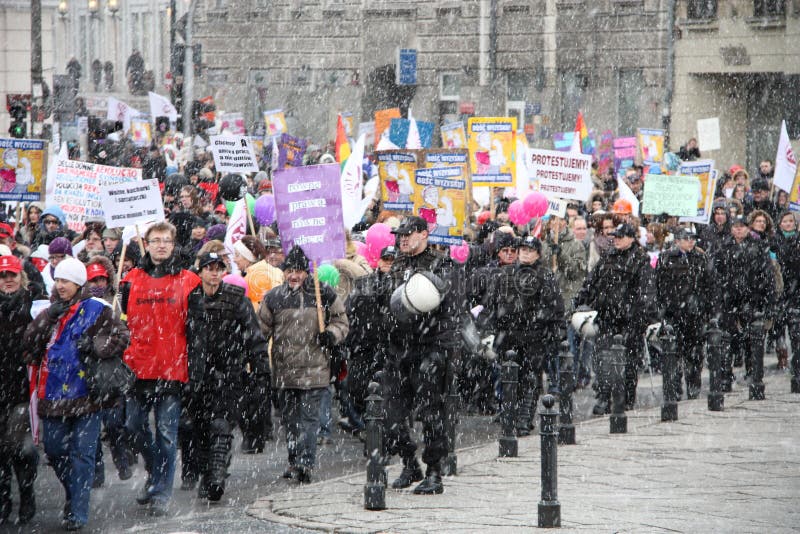 Demonstration editorial photography. Image of recession - 20116697