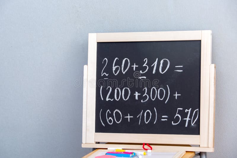 Demonstration Board for Drawing with Chalk Stock Photo - Image of ...