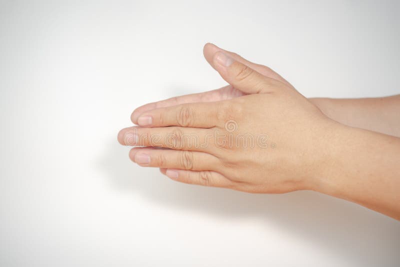 Demonstration of Correct Hand Washing Posture Stock Photo - Image of ...