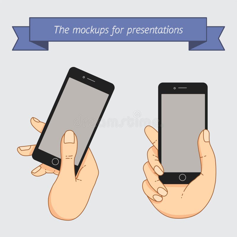 Demonstration Display of a Mobile Phone Stock Illustration ...