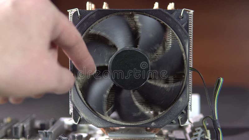 Demonstration of Dust Pollution. Dirty Cooler and CPU Heatsink from ...