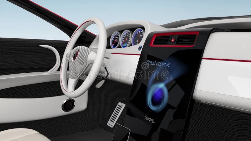 Demonstration of Electric Car Console Design. Stock Footage - Video of ...