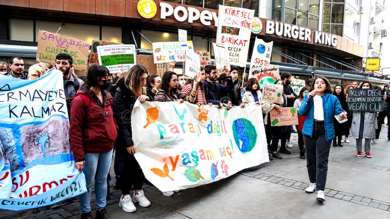 Demonstration of Global Climate Strike Editorial Stock Photo - Image of ...