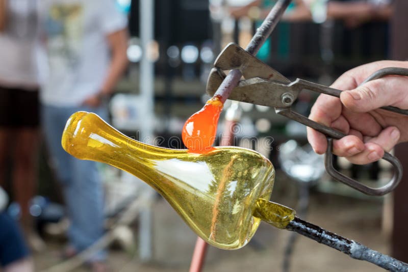 Demonstration of Handmade Glass Production Stock Image - Image of ...
