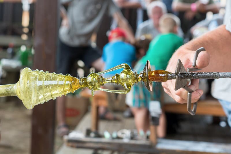 Demonstration of Handmade Glass Production Stock Image - Image of ...