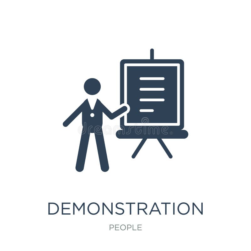 Demonstration Icon in Trendy Design Style. Demonstration Icon Isolated ...