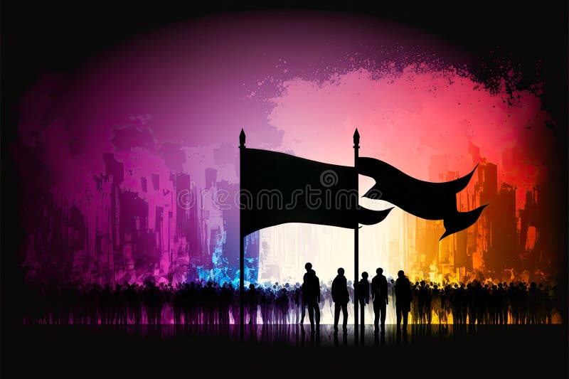 Demonstration illustration stock illustration. Illustration of group ...