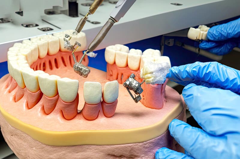 Demonstration of Installation of Complex Prostheses in Gum with Dental ...