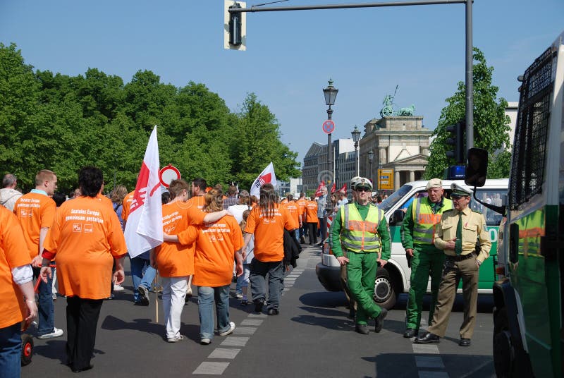 Demonstration on May Day editorial photo. Image of revolution - 9196346
