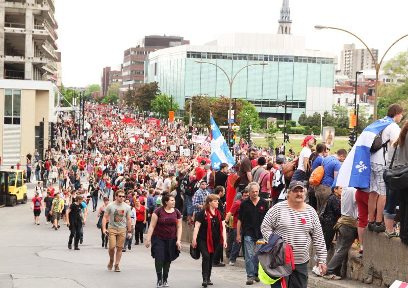 Demonstration at Montreal, Quebec Editorial Photo - Image of boycot ...
