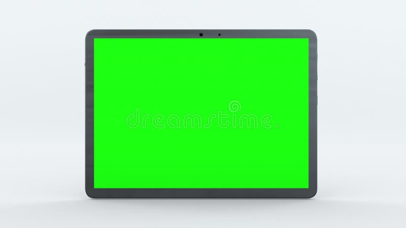 Demonstration of a Tablet with Green Screen, Computer Generated ...