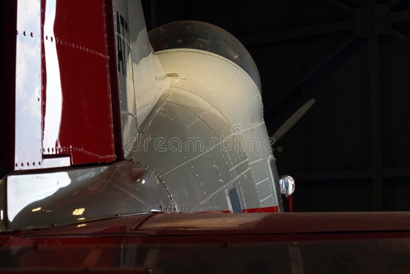 VIEW of a STATIC BLUE and WHITE BOEING-707 0N DISPLAY at the SOUTH ...