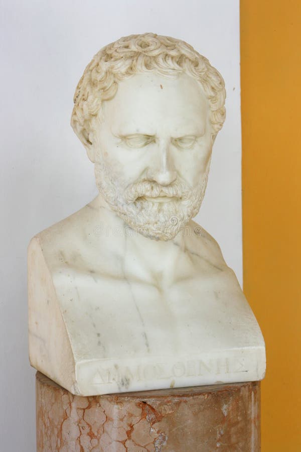 Demosthenes bust editorial stock photo. Image of bust - 19254158