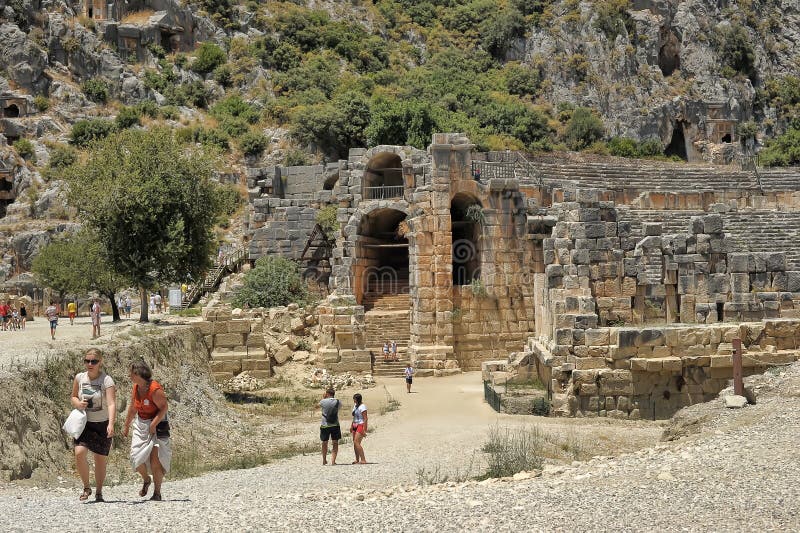 The stone map in Demre editorial photography. Image of archaeology ...