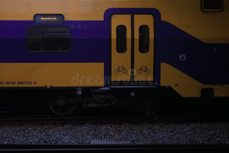 Den Bosch, the Netherlands, 10-12-2019: Side View of the Yellow and ...