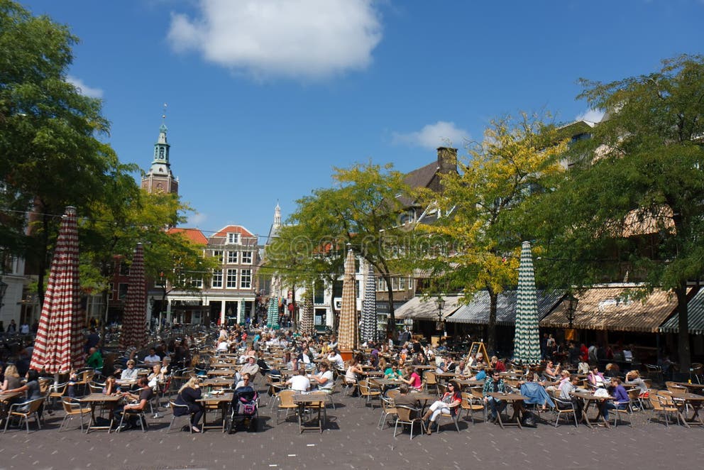 Den Haag Lunch Time Sun Bath Editorial Stock Image - Image of chat ...