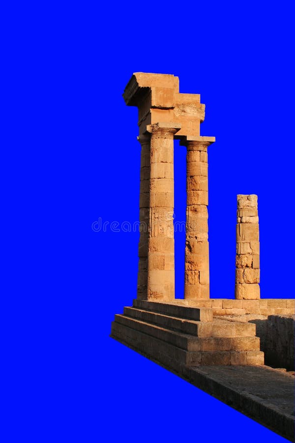 Den Forntida Greken Isolerade Tempelet Fotografering för Bildbyråer ...