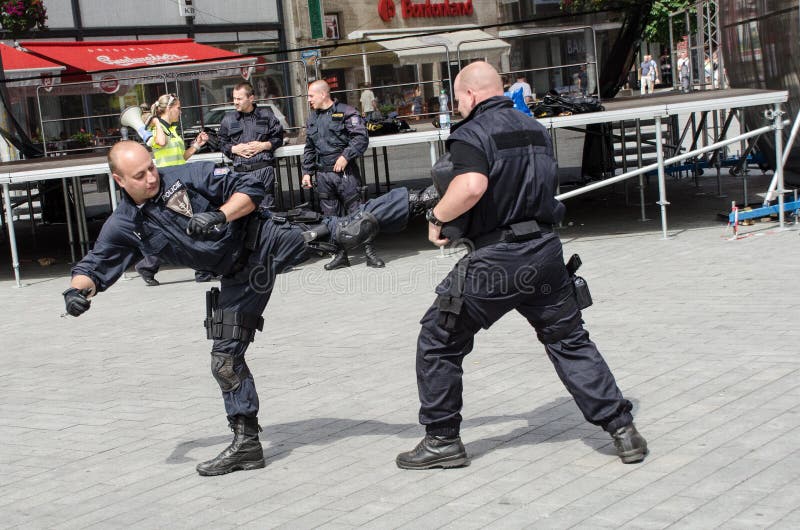 Den policie Brno editorial image. Image of kicking, police - 25632620