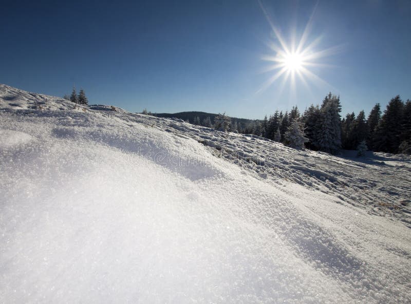 Den Soliga Vintern Landskap Bild. Bild: 17913389