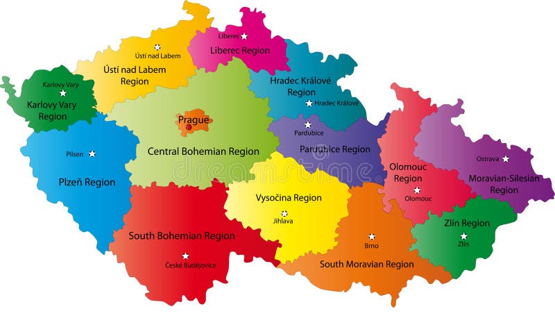 Den Tjeckiska Republiken Planerar Vektor Illustrationer - Illustration ...