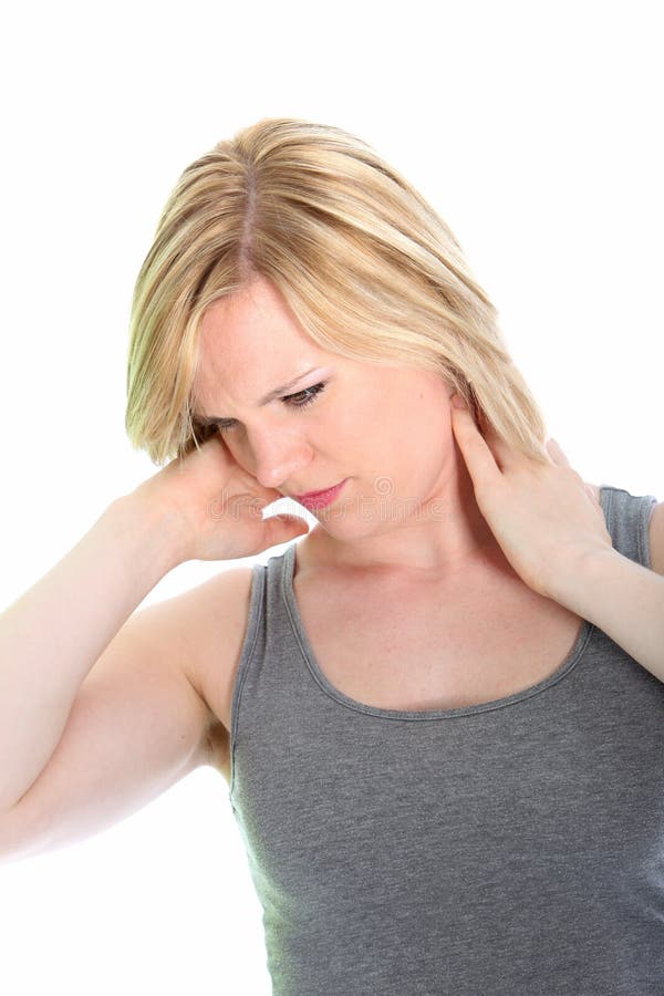 Den Unga Kvinnan Med Hånglar Knip Arkivfoto - Bild av smärta, glapp ...