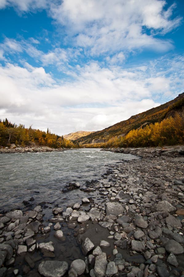 Denali National Park River in Alaska Stock Photo - Image of blue, water ...