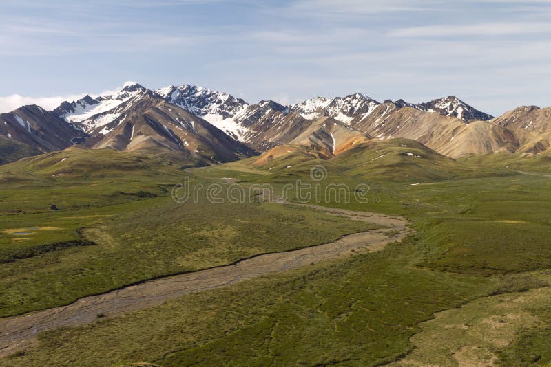 Denali National Park Scenic View Stock Image - Image of scenic ...