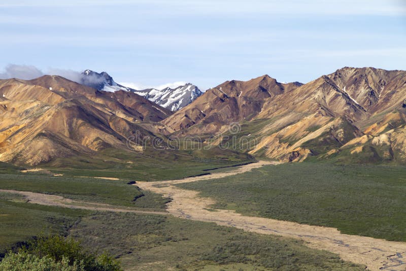 Denali National Park Scenic View Stock Image - Image of landscape, view ...