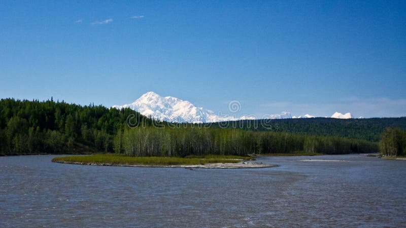 Denali and River stock image. Image of mckinley, tourism - 23436529