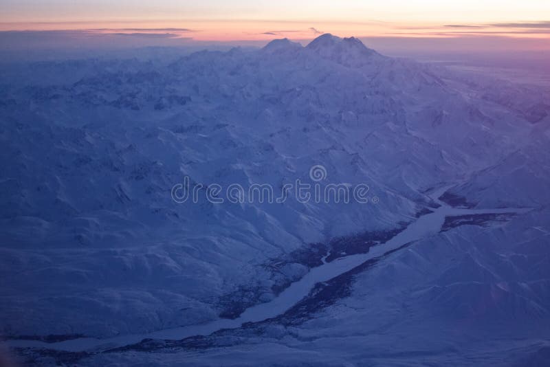 Denali at Sunset stock photo. Image of aerial, regions - 25164990