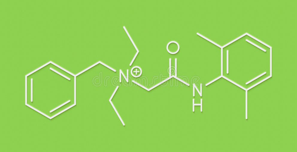 Denatonium Bittering Agent Molecule. Skeletal Formula. Stock ...