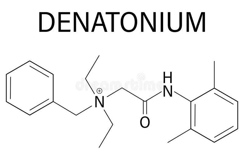 Denatonium Bittering Agent Molecule. Skeletal Formula Stock Vector ...