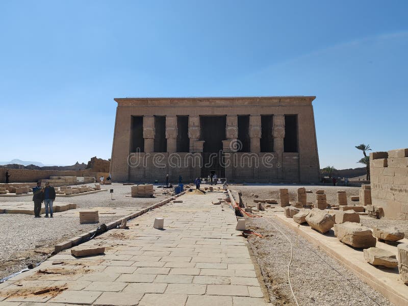 Dendera Temple of Hathor stock image. Image of hathor - 377800339