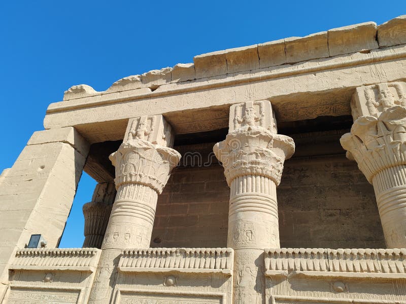 Dendera Temple of Hathor stock photo. Image of palace - 377817600