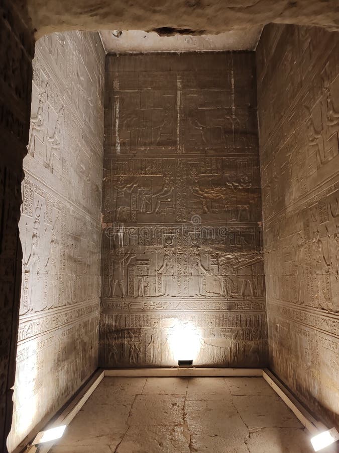 Dendera Temple of Hathor stock photo. Image of architecture - 377808890
