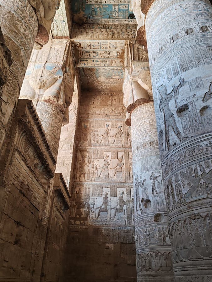 Dendera Temple of Hathor editorial stock image. Image of history ...