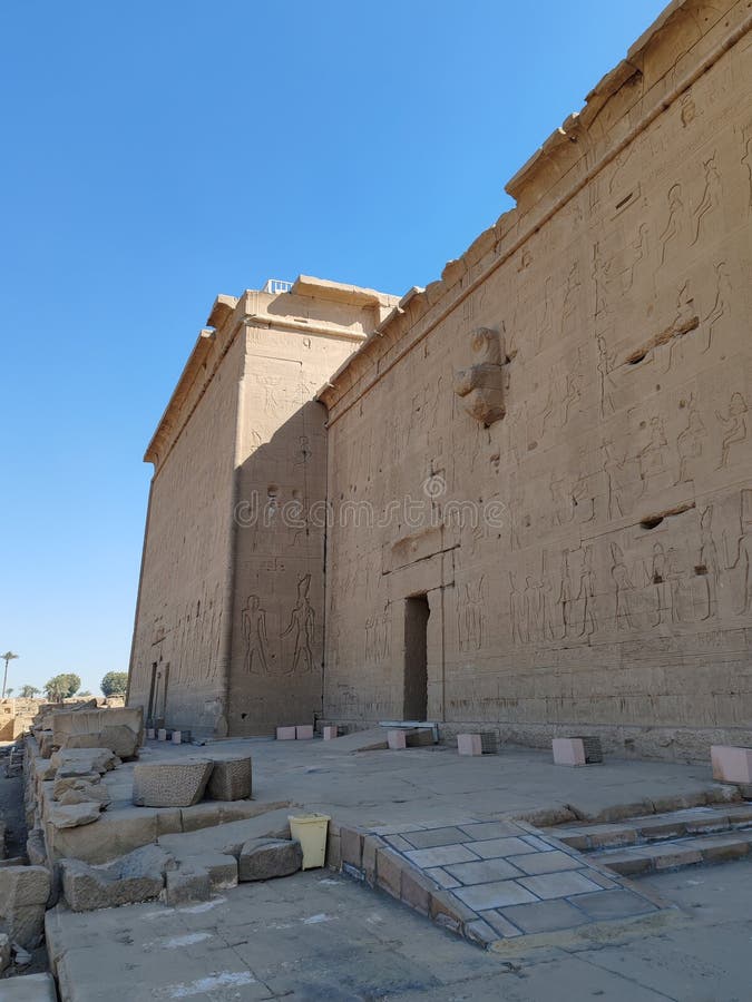 Dendera Temple of Hathor stock photo. Image of architecture - 377816252