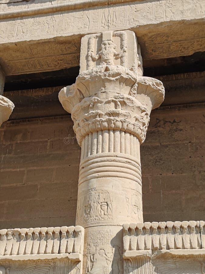 Dendera Temple of Hathor stock photo. Image of relief - 377817562