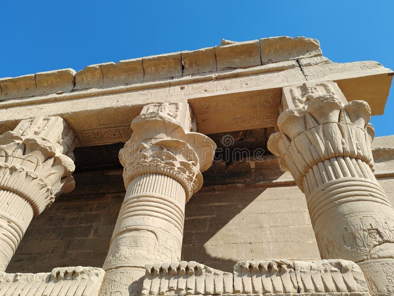 Dendera Temple of Hathor stock image. Image of landmark - 377817719