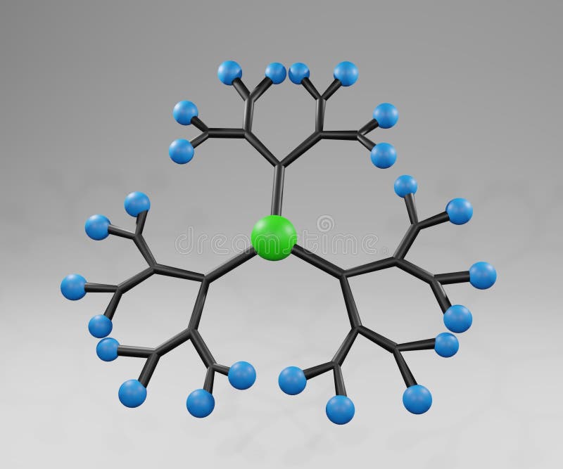 Dendrimer for Drug Delivery 3d Rendering Stock Illustration ...