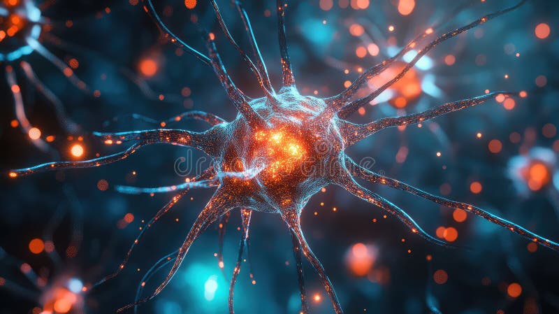 Dendrite bouncing neuron stock illustration. Illustration of synapse ...