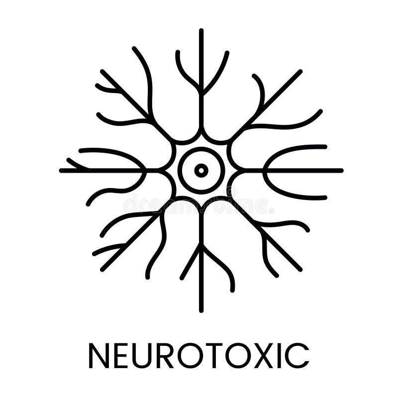 A Dendrite Like Neuron Icon in Vector, Representing Neurotoxicity and ...