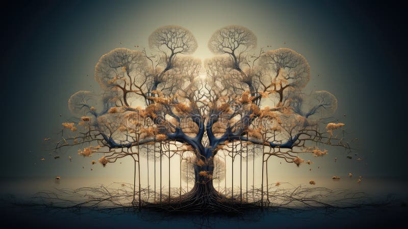 Dendrites brain tree stock illustration. Illustration of dendrites ...