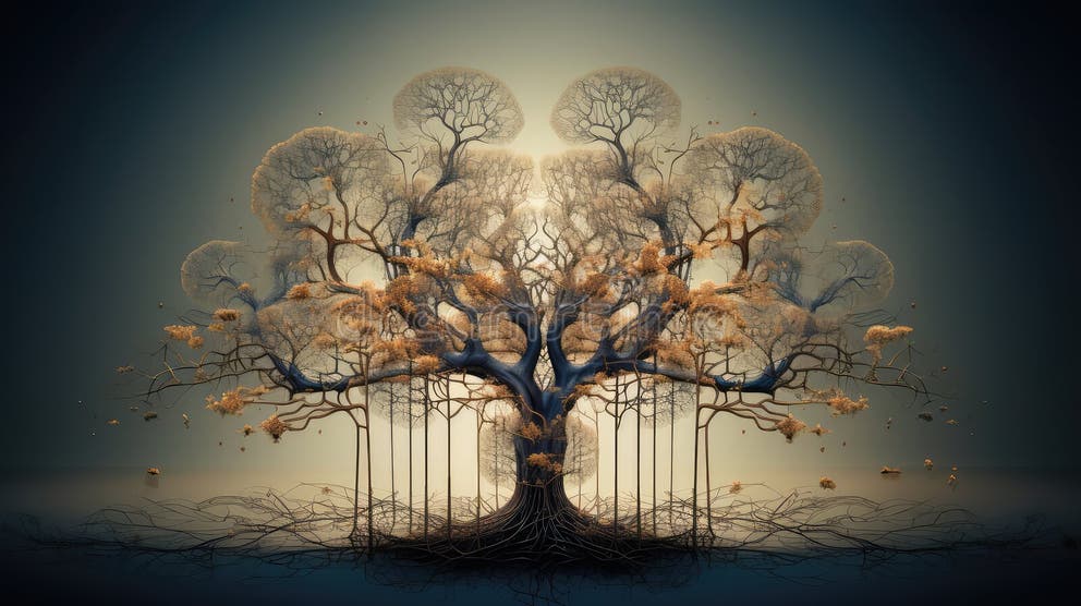 Dendrites brain tree stock illustration. Illustration of dendrites ...