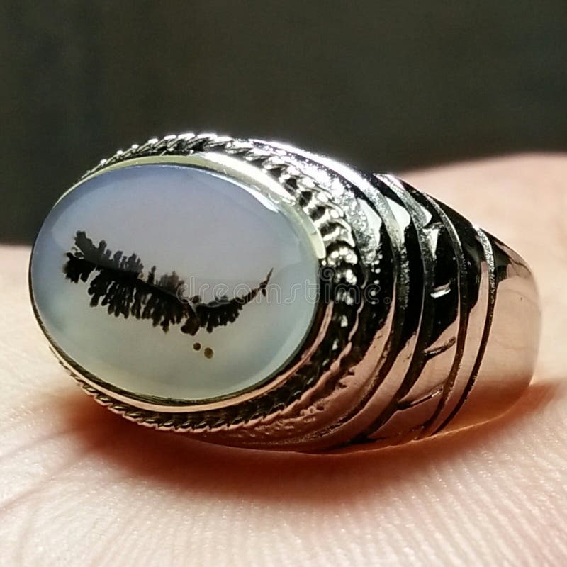 Dendritic Agate Stone - Siluet Goose Feather Stock Photo - Image of ...