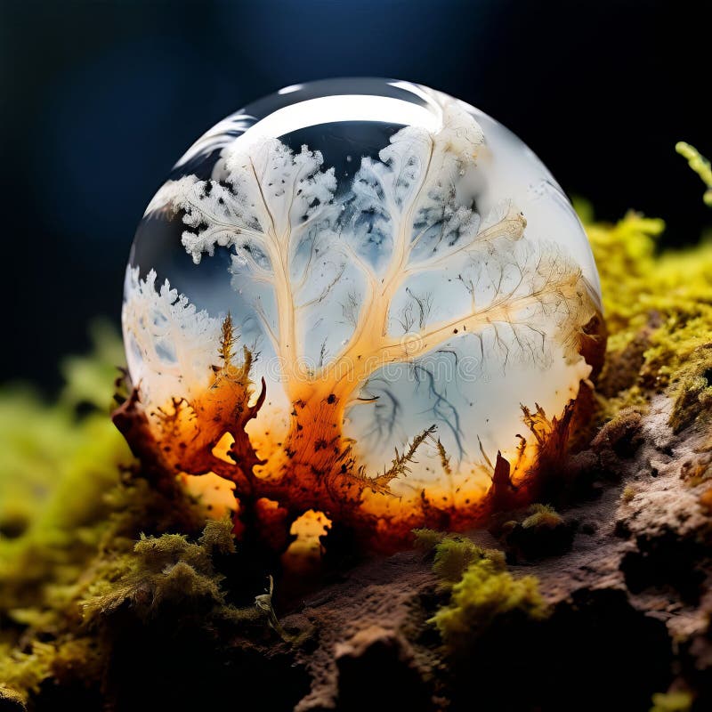 Dendritic Agate a Type of Agate with Tree or Fern Like Inclusio Stock ...