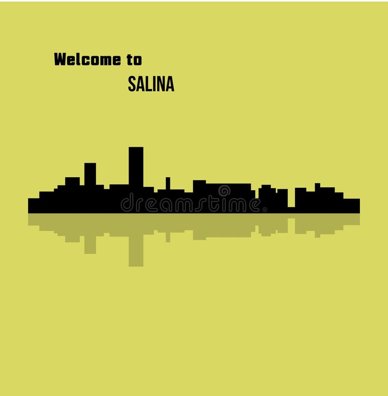 Salina, Kansas stock vector. Illustration of font, silhouette - 297322016