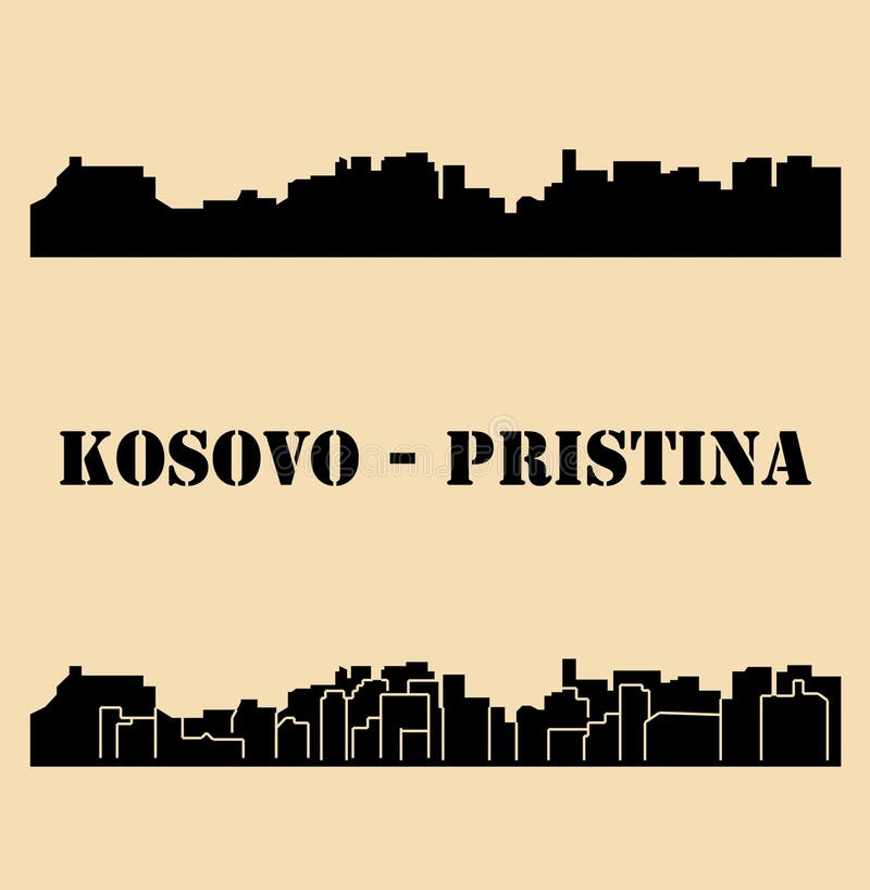 Pristina, Kosovo City Silhouette Stock Vector - Illustration of design ...