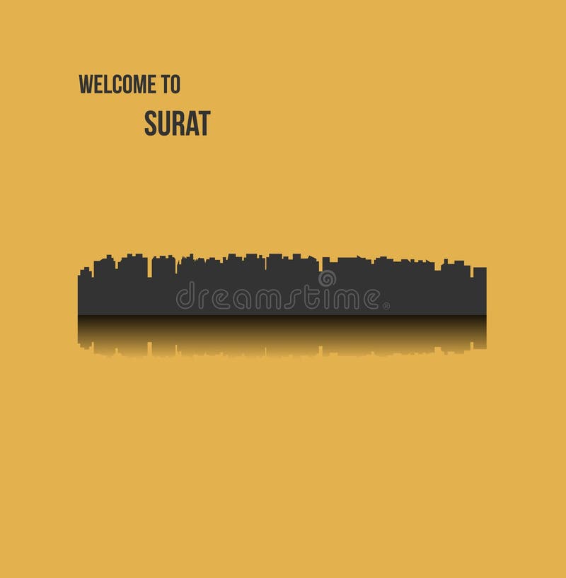 Surat, India City Silhouette Stock Vector - Illustration of metropolis ...