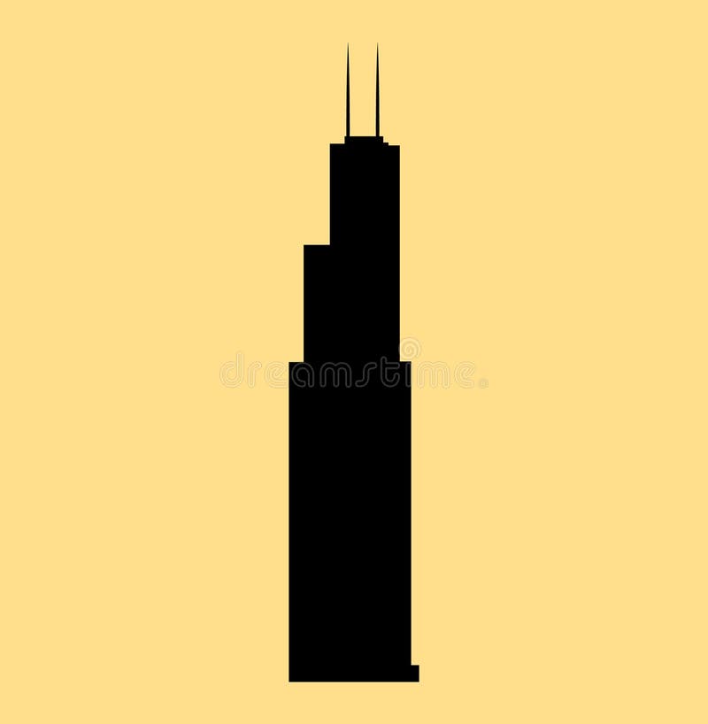 Sears Tower, Chicago stock vector. Illustration of street - 299758480
